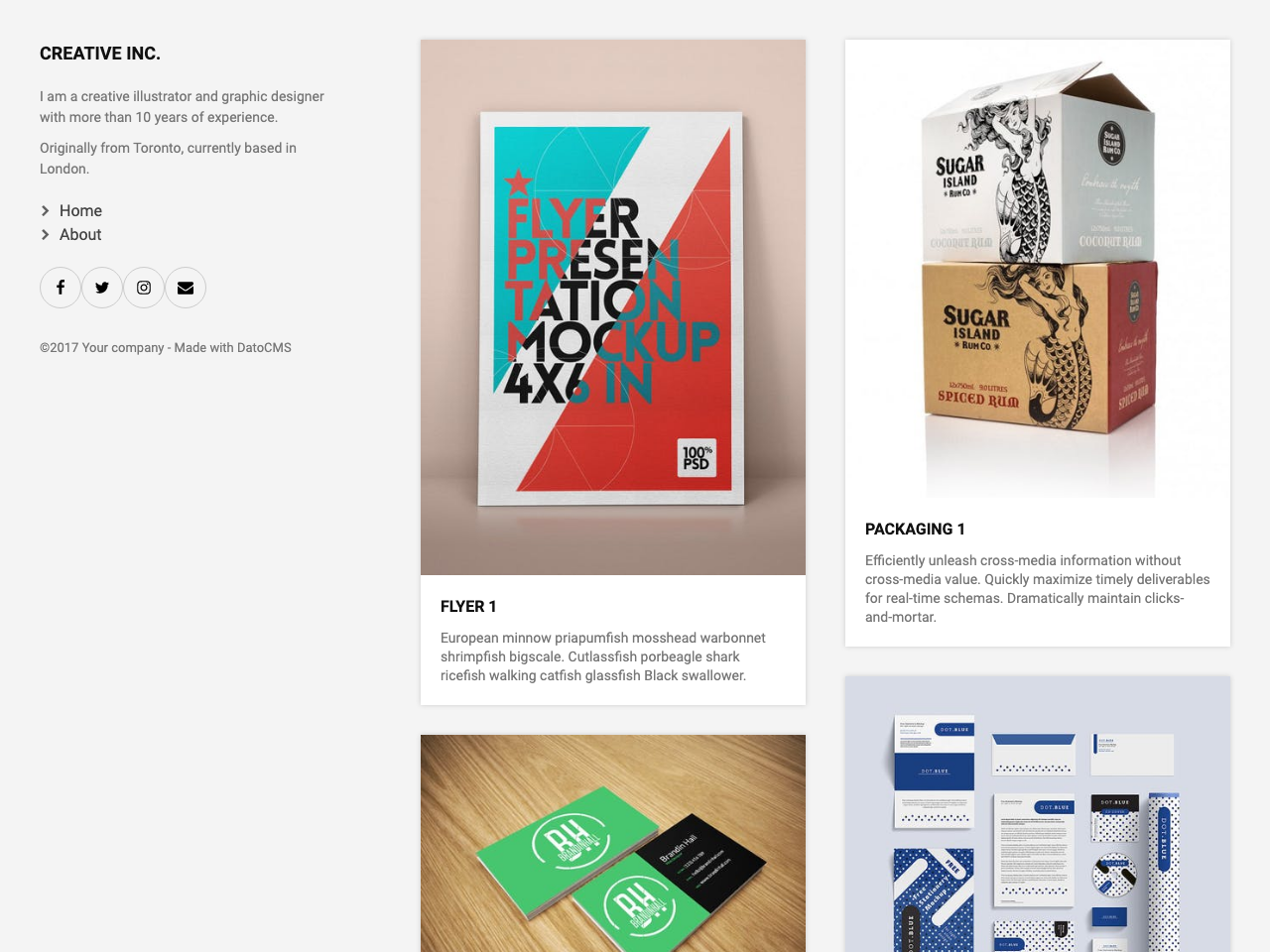  Gatsby Portfolio Theme Info