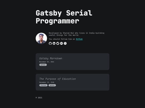 Gatsby - Jamstack Themes