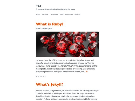 Jekyll Themes (322)