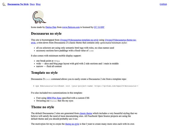 Docusaurus - Jamstack Themes